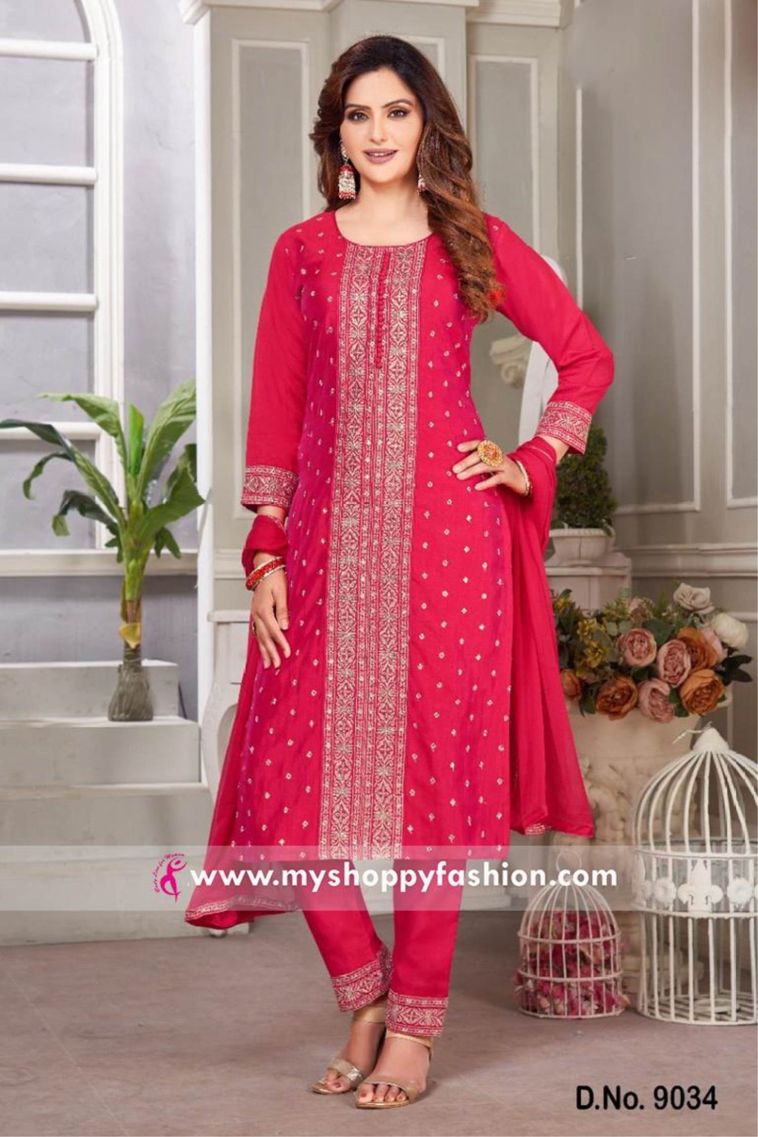 Rani Color Party Wear Designer Straight Long Suit :: MY SHOPPY LADIES WEAR