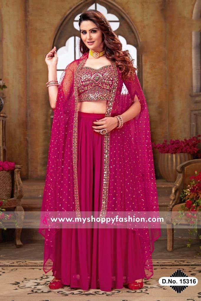 Rani Color Party Wear Designer Indo-Western Plazo With Koti :: MY ...