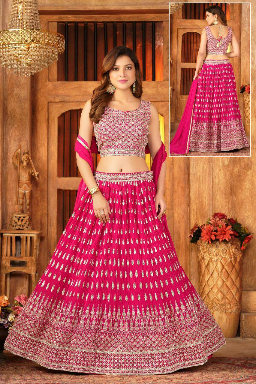 Rani Color Ceremony Wear Designer Lehenga Choli :: MY SHOPPY LADIES WEAR